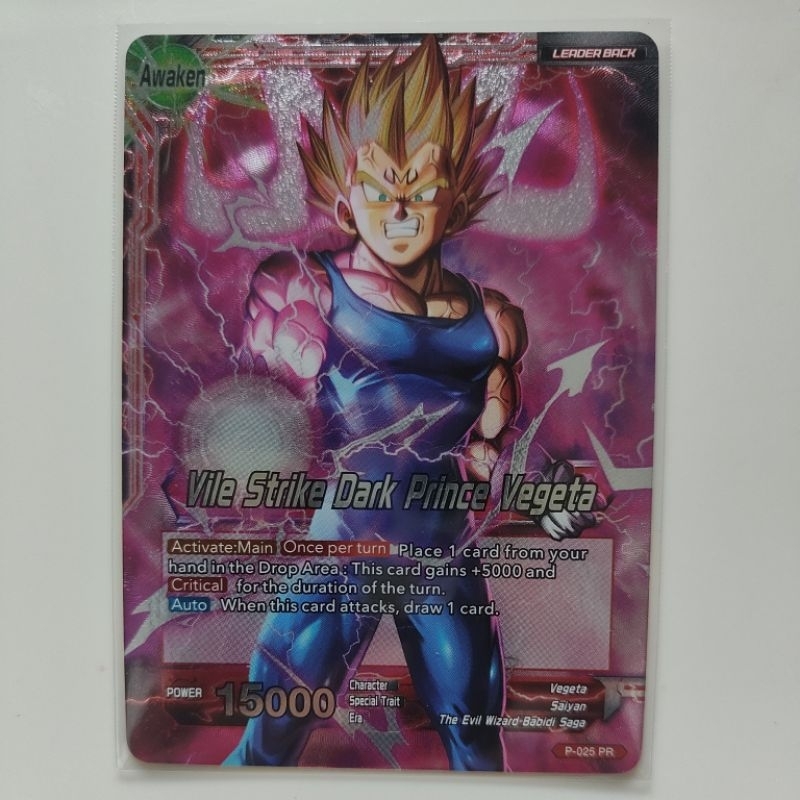 Dragon Ball Super CCG TCG I P-025 PR Vile Strike Dark Prince Vegeta (foil) | Shopee Malaysia