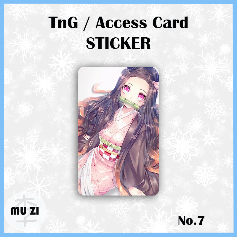 Demon Slayer Nezuko TnG Card STICKER NFC STICKER Waterproof Thick Hard ...