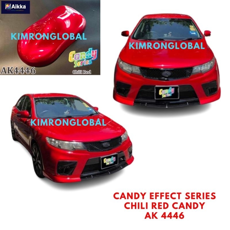 Aikka Paint AK4446 Chili Red Candy, Candy Effect Series | Shopee Malaysia