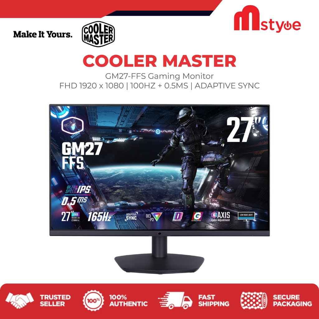 Cooler Master GM27-FFS Display / Gaming Monitor (IPS, Full HD, 165Hz, 0 ...