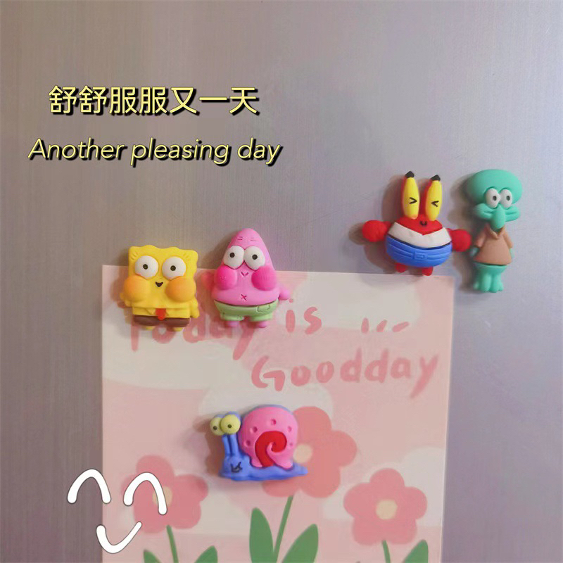 Spongebob squarepants sent great stars refrigerator cute cartoon 3 d ...