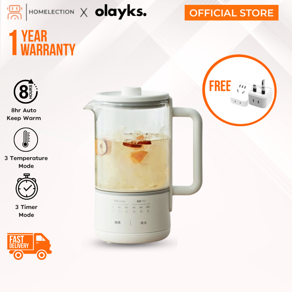 Olayks 0.6L Electric Multifunction Health Kettle Borosilicate Glass ...