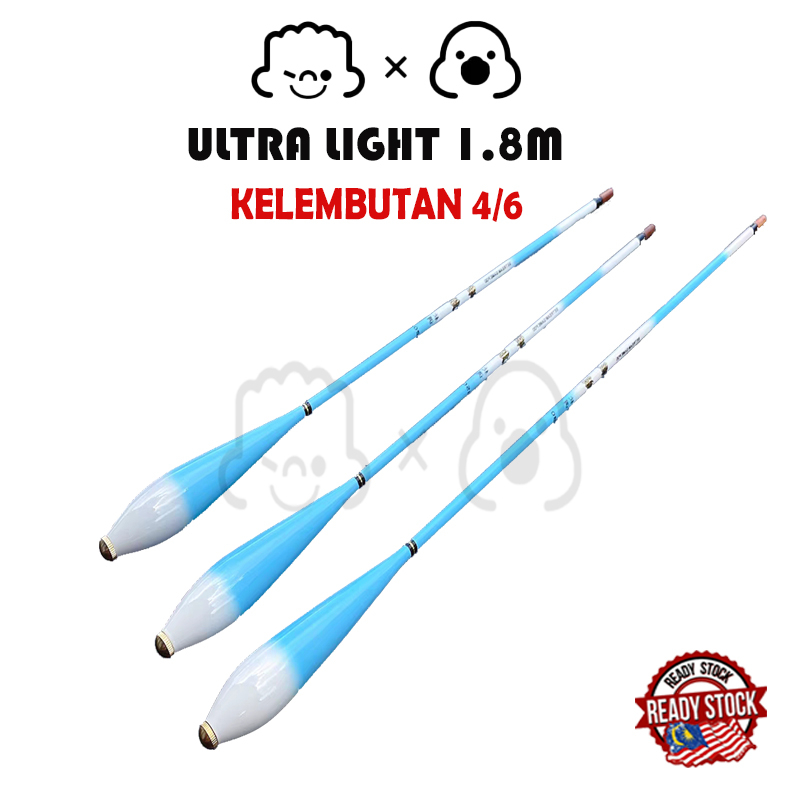 Joran Teleskopik Ultra Light 1.8m/6ft Udang Galah Telescopic Fishing ...
