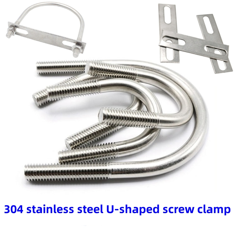 ready stock 现货 M10 U-Bolts Round Pipe U Bolt - A2 304 Stainless Steel U ...
