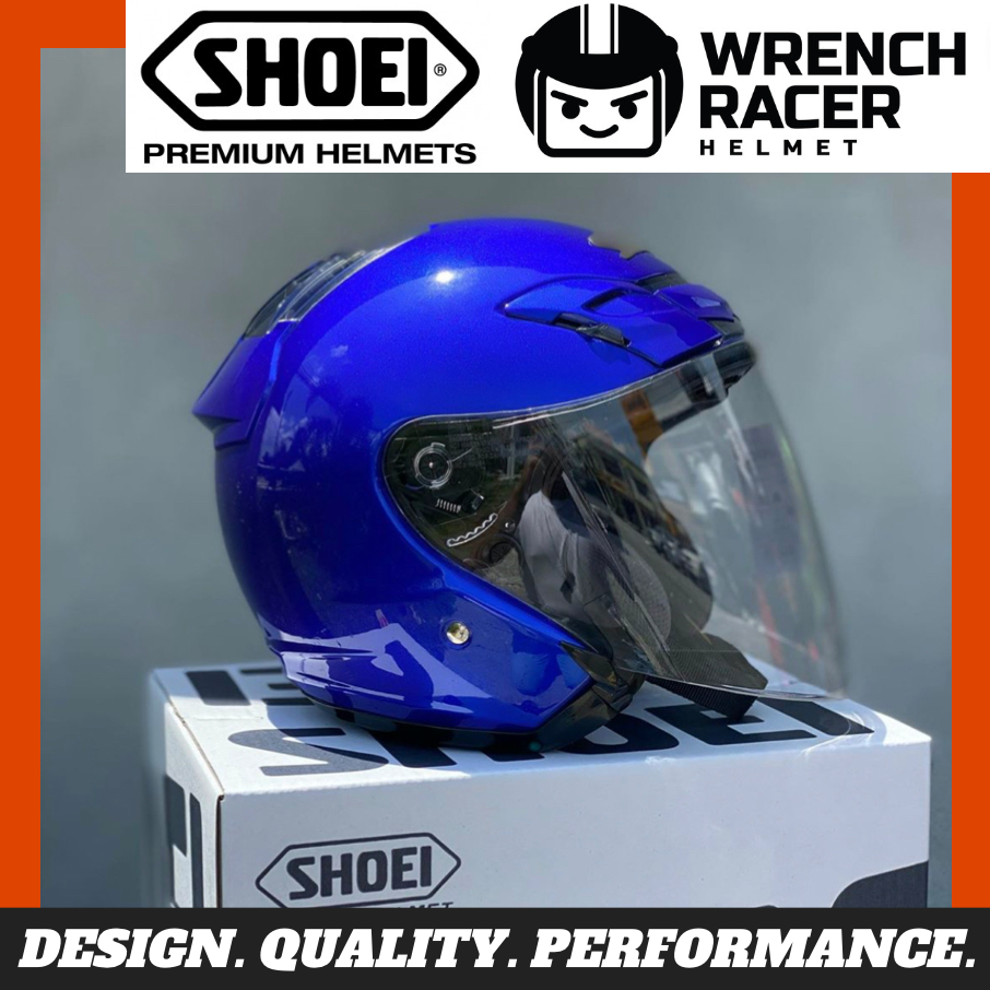 Helmet SHOEI JFORCE 3 / SHOEI JF3 Blue Helmet / SHOEI JF3 Biru Helmet ...