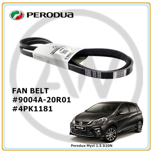 Perodua Myvi 1.5 D20N 2018-2023 PROGANTI V-Belt Fan Belt 4PK1181 9004A ...