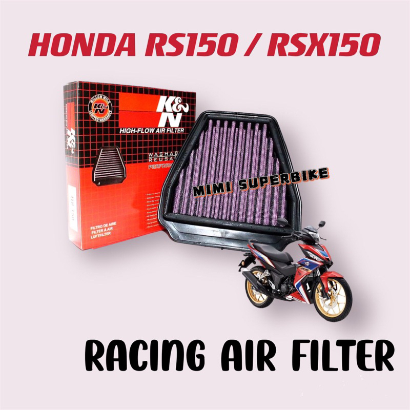 HONDA RS150 RSX150 / YAMAHA Y15ZR Y16ZR K&N RACING AIR FILTER RS150R RS ...