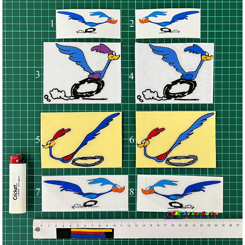 Road Runner / Beep Beep Sticker Cutting Overlapping Reflective # ...