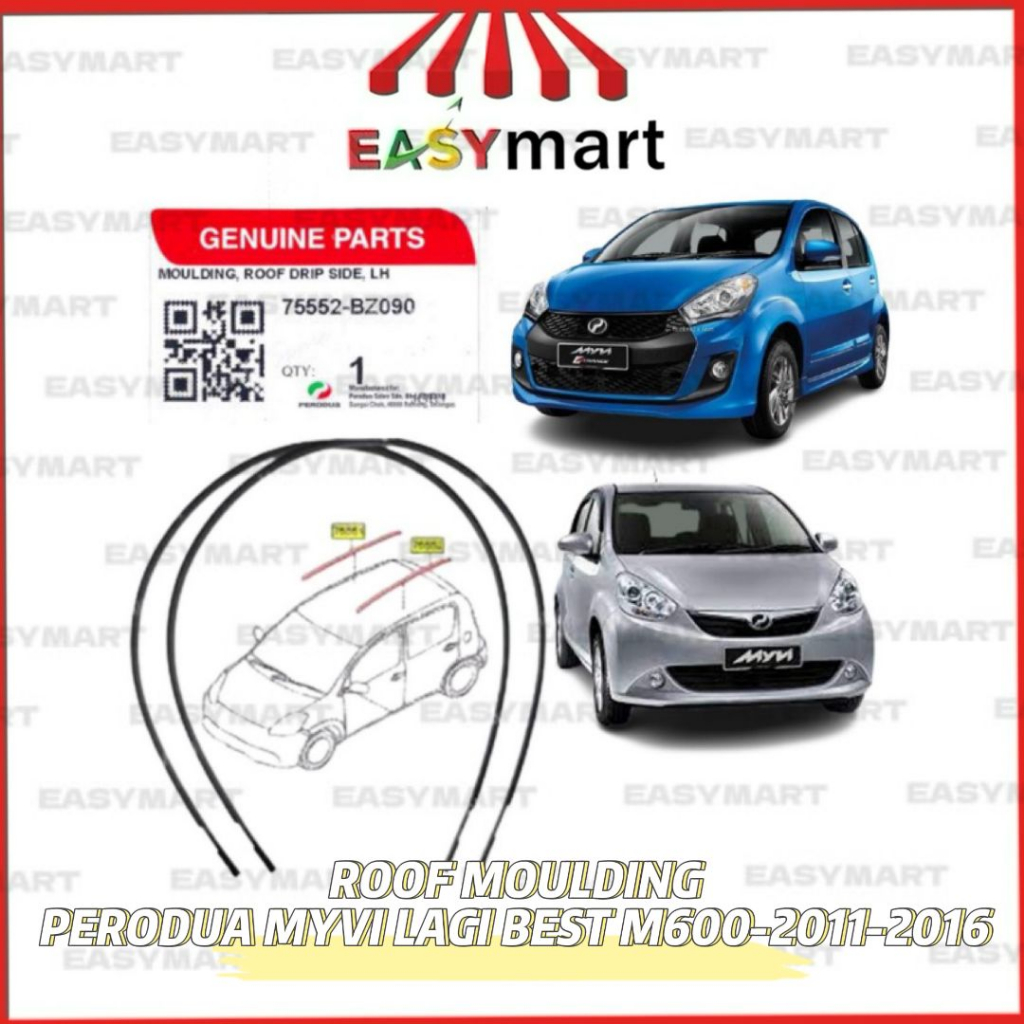Myvi Lagi Best Roof Moulding Perodua Myvi ICON M600 Black CLIP Roof Lining Rubber Getah Bumbung ...