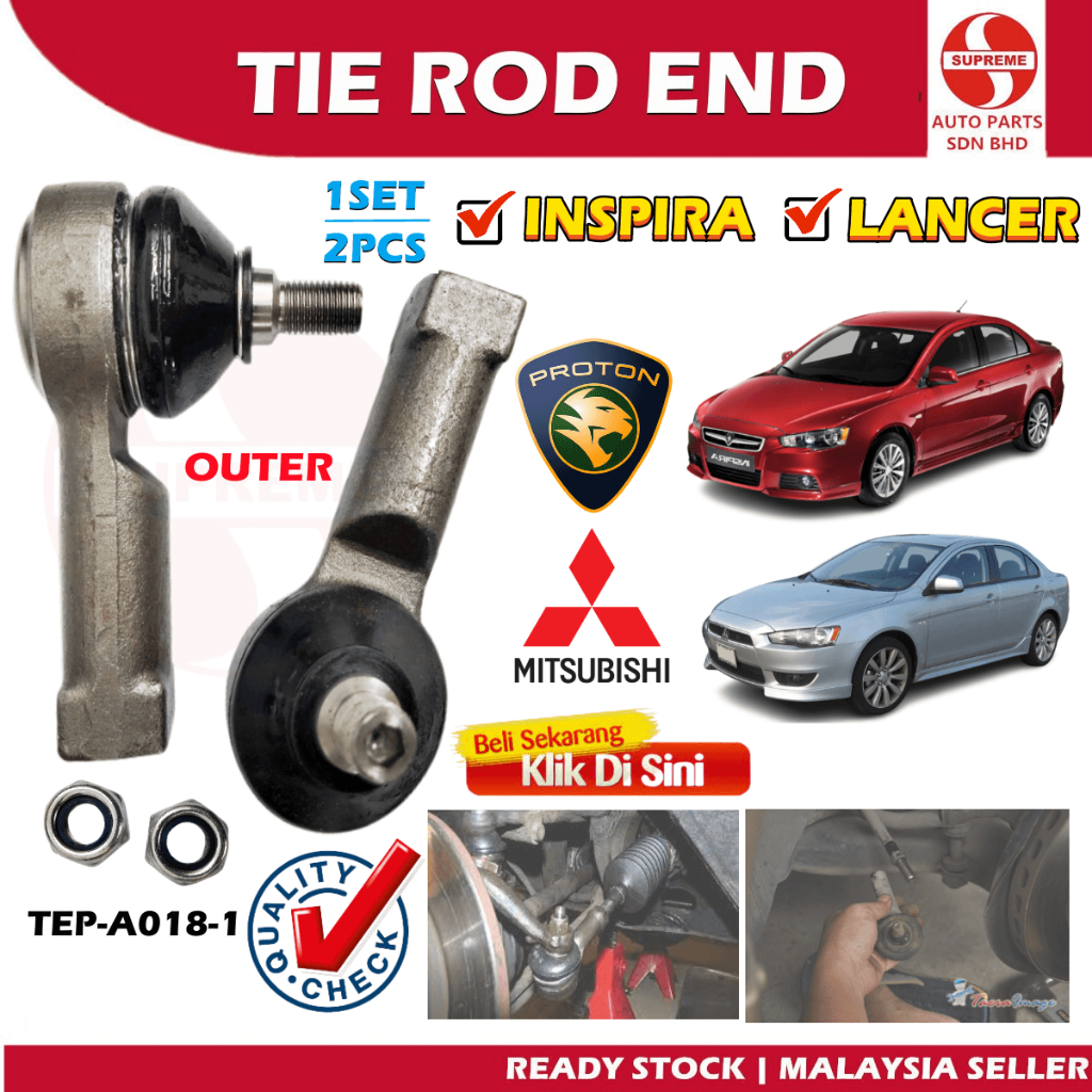 S2U Steering Rack Tie Rod End Outer Inner Proton Inspira Mitsubishi ...