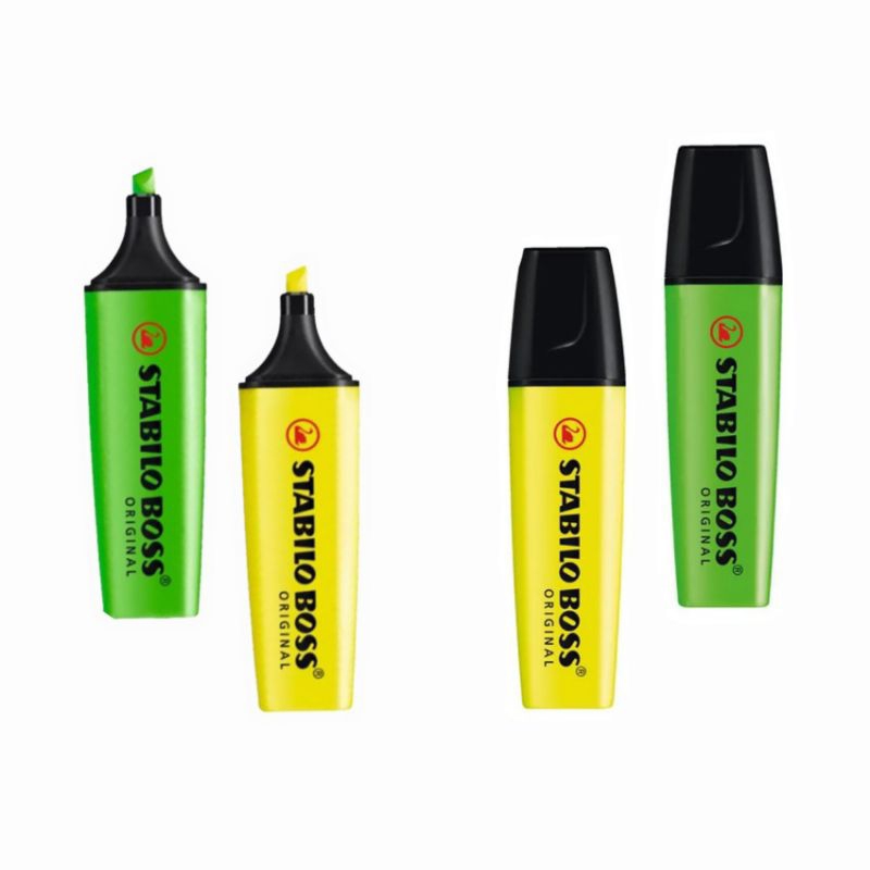 Stabilo Boss Original Highlighter ( Green / Yellow ) | Shopee Malaysia