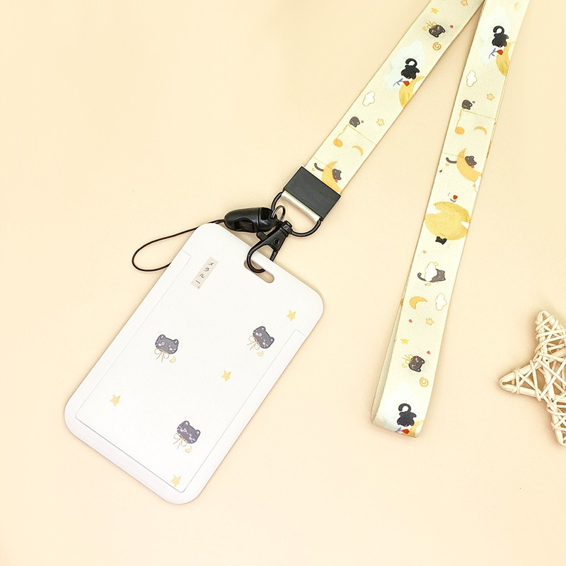 Kucing Cat Moon Black Cat Name Card ID Tag Lanyard Keychains | Shopee ...