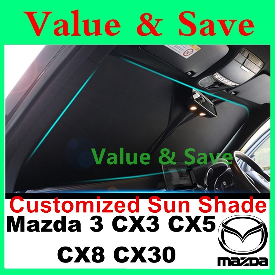 Car Front Windshield Sunshade for Mazda 3 CX3 CX5 CX8 CX30 Custom-Fit ...
