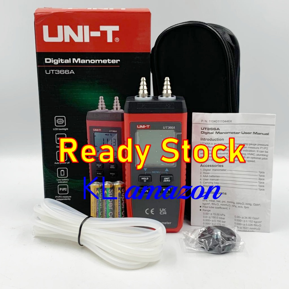 (ACCEPT URGENT ORDER!) Uni-Trend UT366A Digital Manometer | Shopee Malaysia