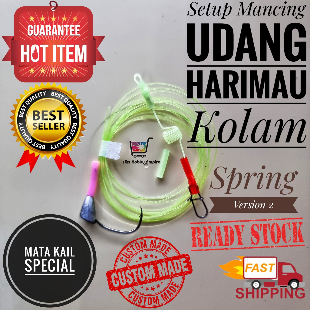 🔥HOT ITEM🔥Mata Kail dan Spring Mancing Udang Harimau Kolam | Shopee ...