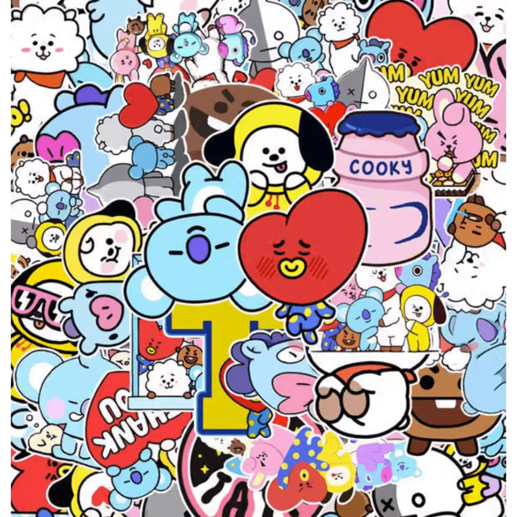 BTS BT21 Cute Cartoon Stickers Suitable for Planner Bullet Journal ...