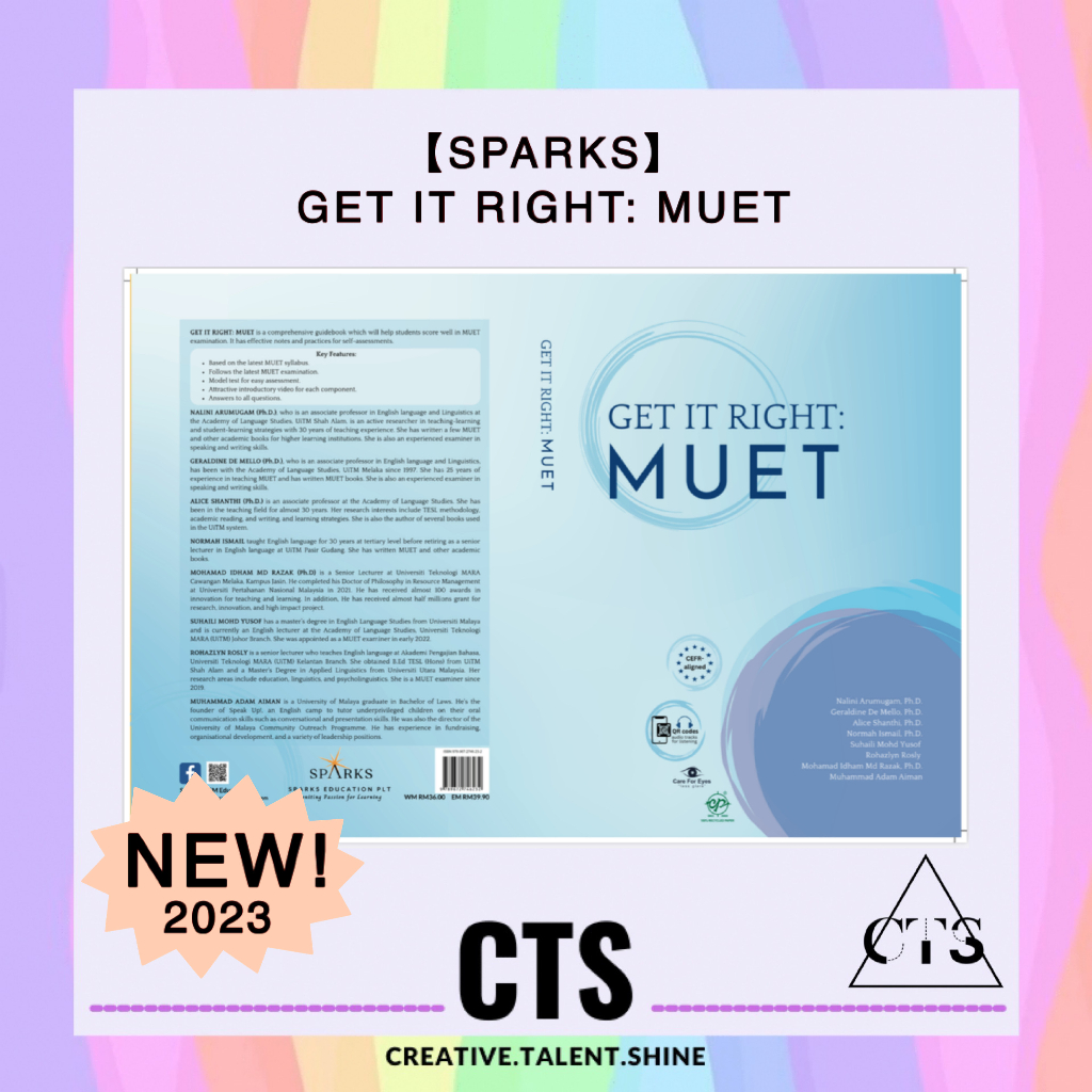 【Sparks】Get It Right : MUET 2023 — CEFR-aligned Notes and Exercises ...