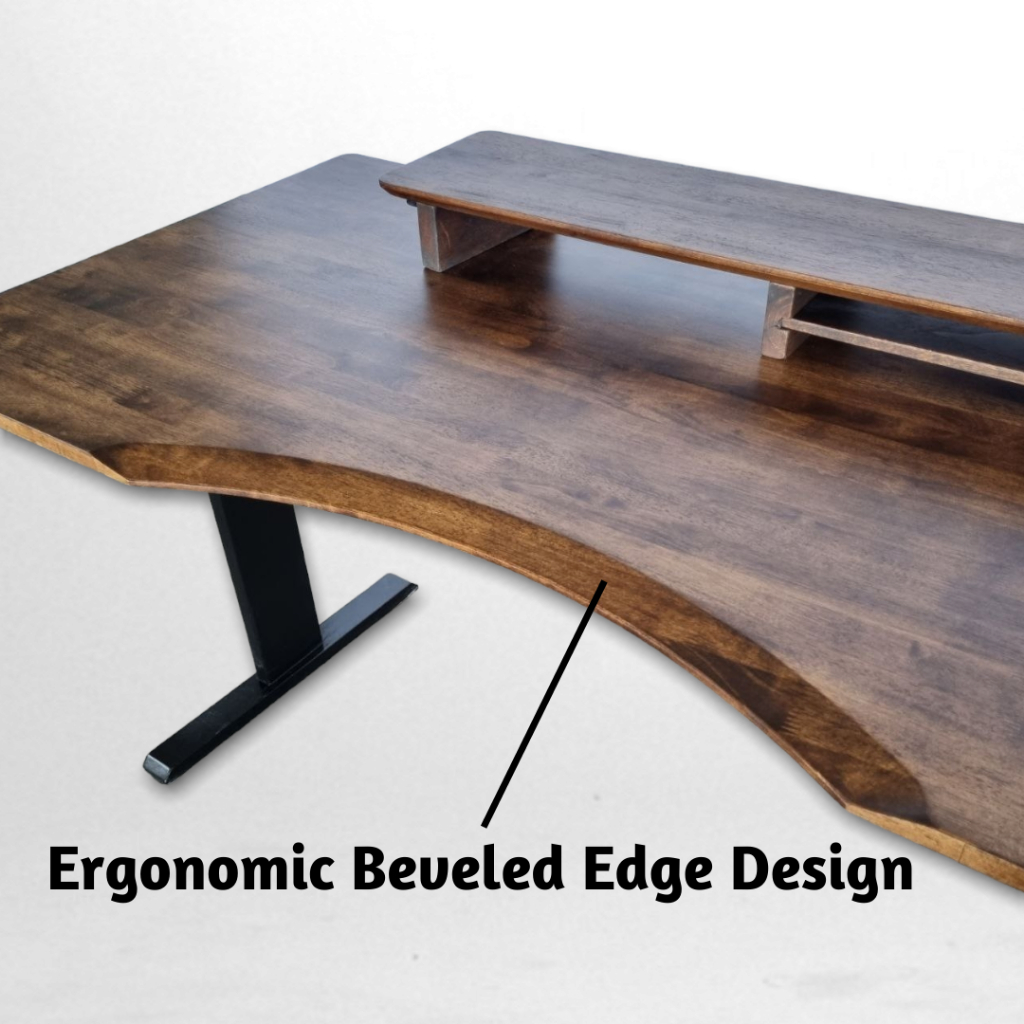 Ivan Table Arc Solid Rubberwood Table Ergonomic Table with strong stand ...