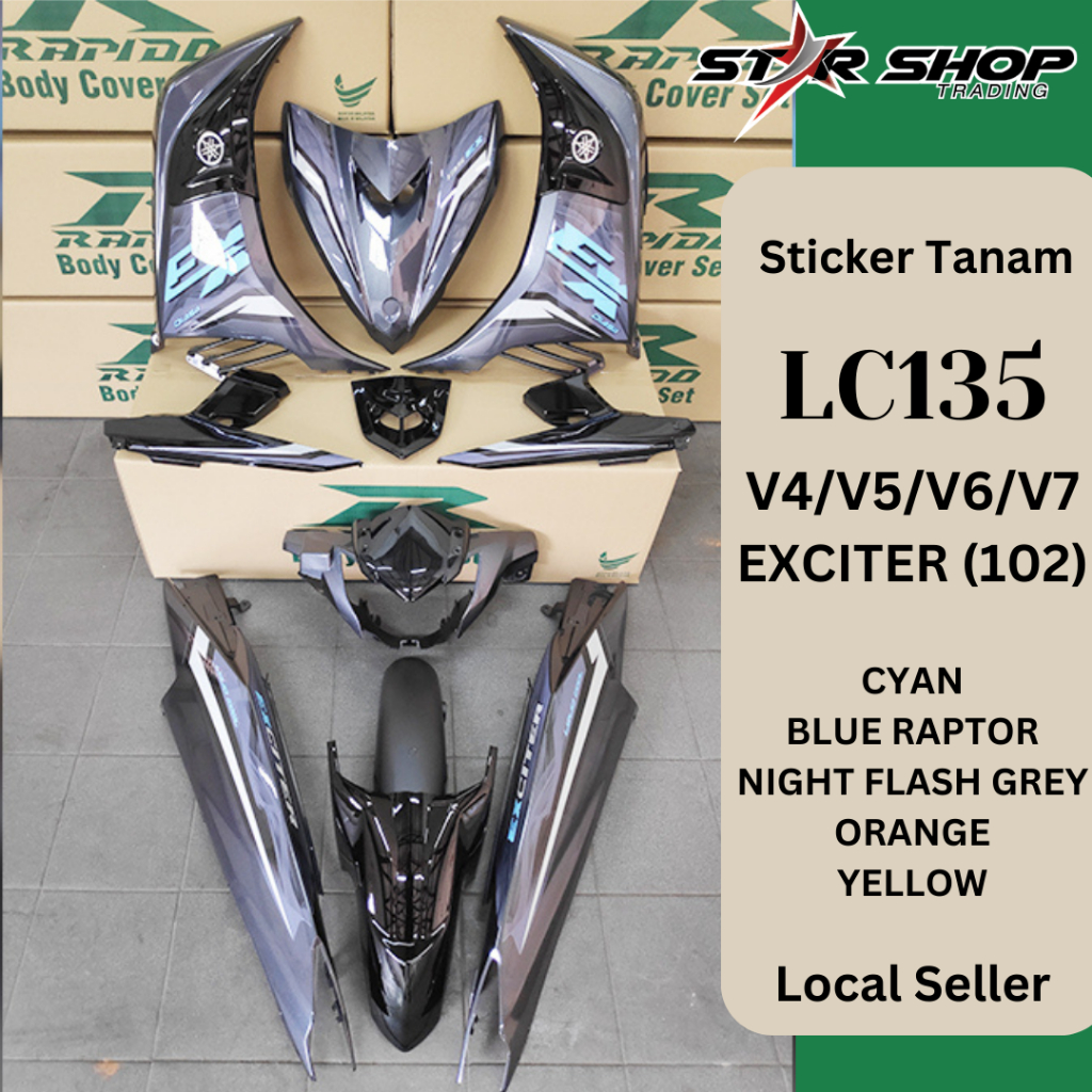 [LOCAL SELLER] COVERSET BODYSET LC135 LC 135 V4 V5 V6 V7 EXCITER (102 ...