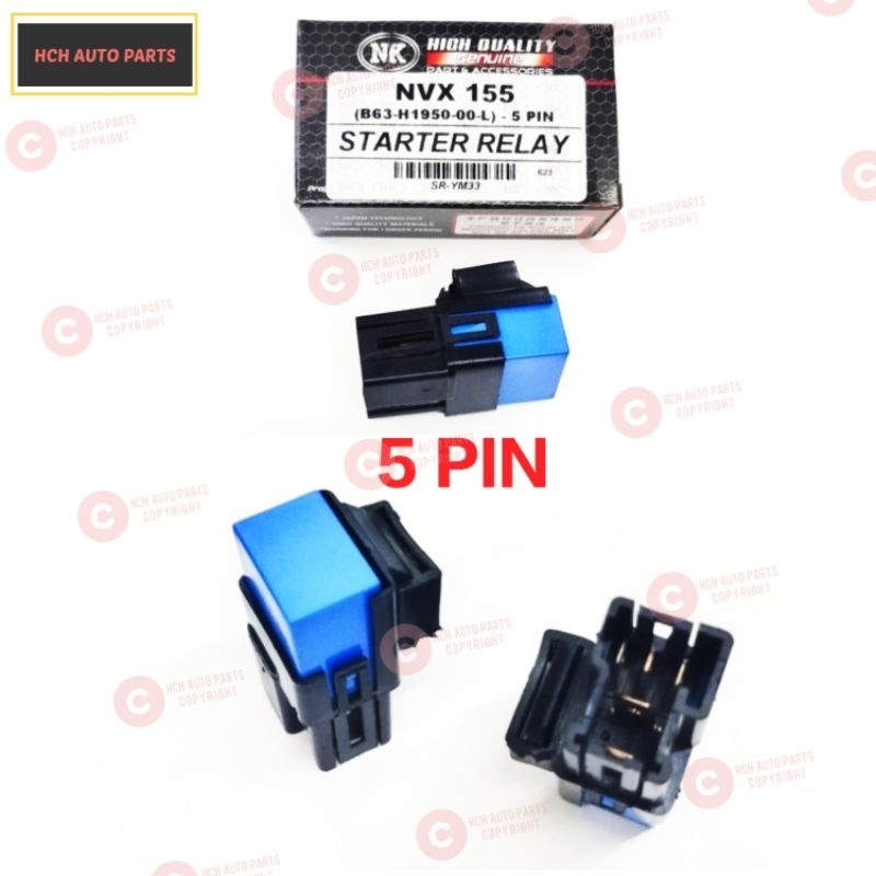 STARTER RELAY - YAMAHA - NVX 155 - 4PIN (BK6-H1950-00)/ 5PIN (B63-H1950 ...