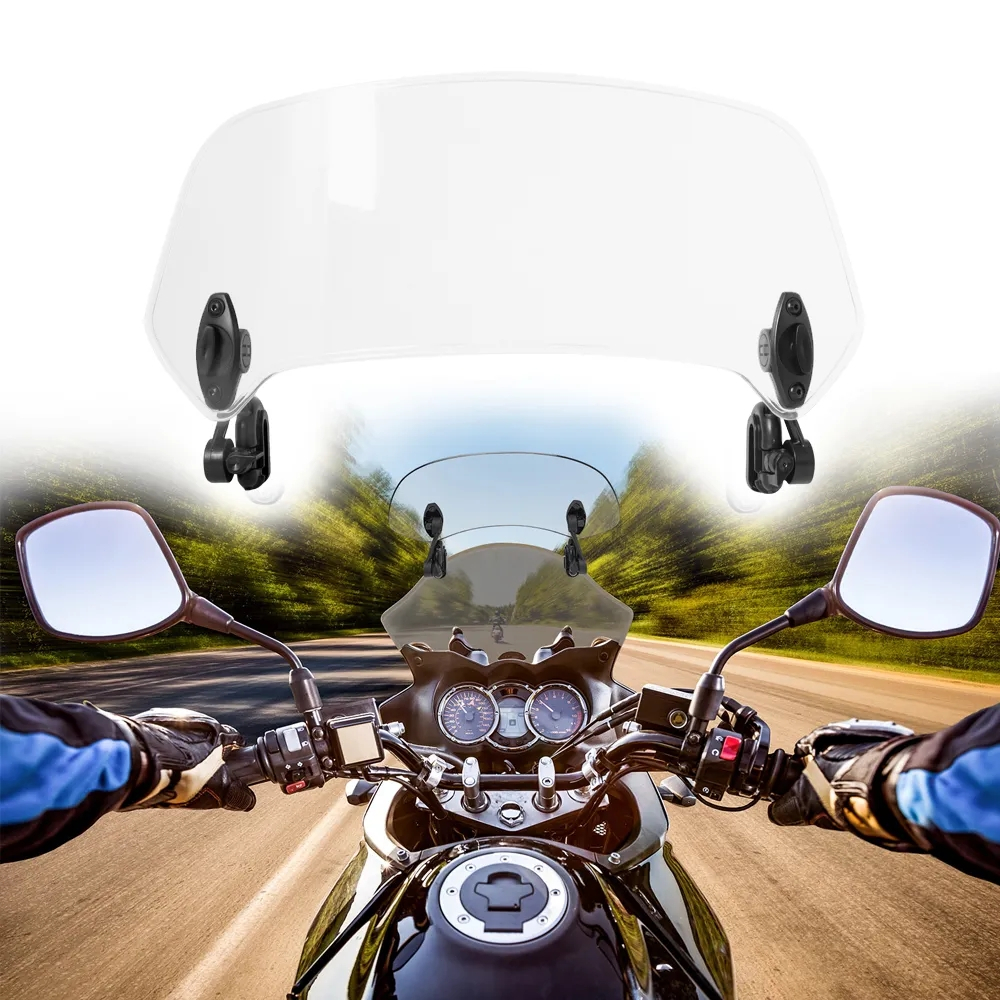 Universal Motorcycle Windshield Windscreen Motorbike Rider Scooter ...