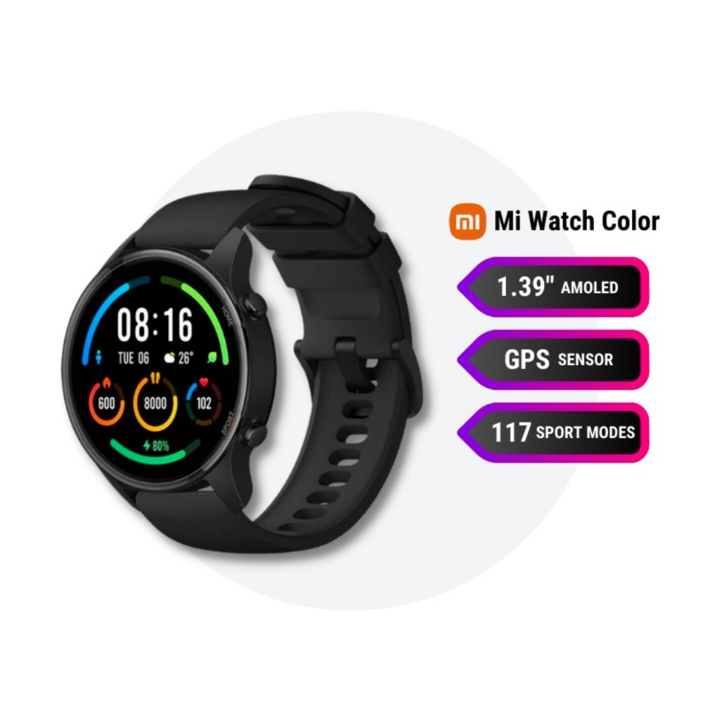 Xiaomi Mi Watch Sport Version Smart Watch AMOLED Display Built-in GPS ...