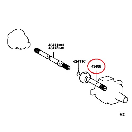 TOYOTA LAND CRUISER FRONT AXLE OUTER SHAFT SUB-ASSY | Shopee Malaysia