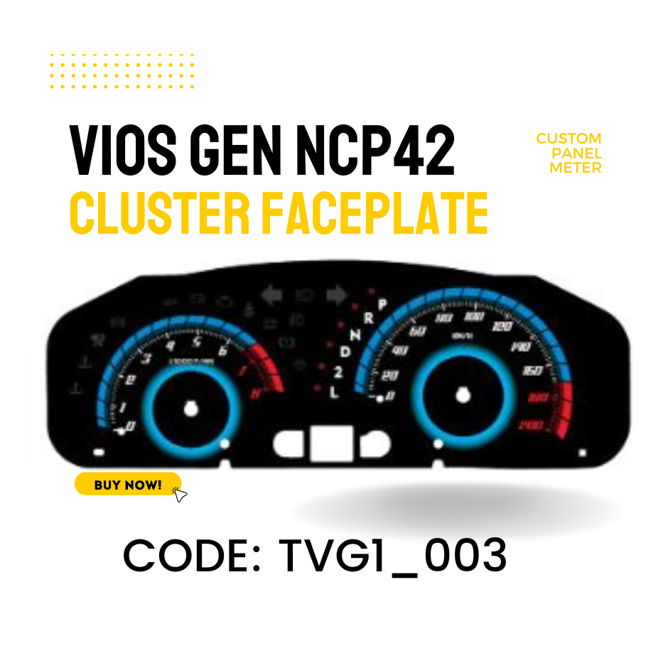 TOYOTA VIOS ORGA GEN 1 AUTOMATIC CLUSTER FACE PLATE PANEL METER ...