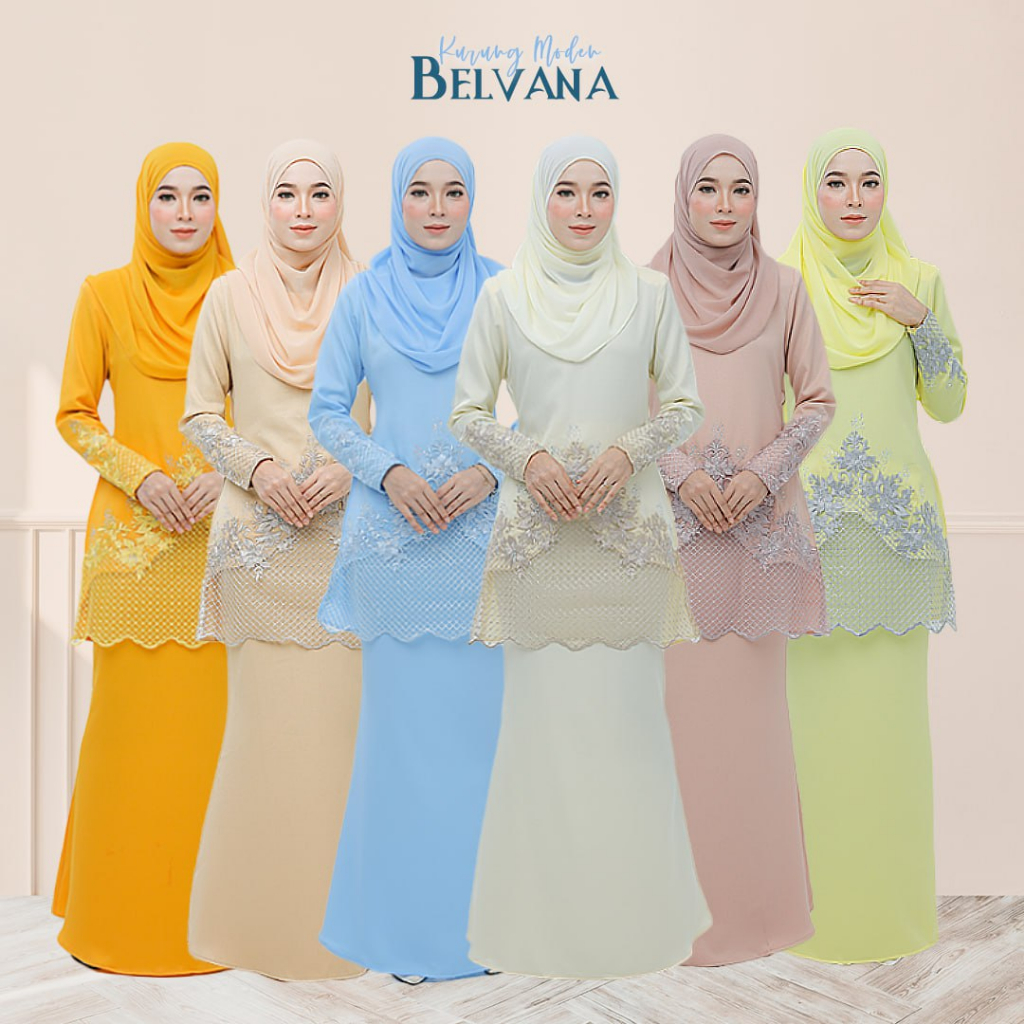 Moff Kurung Moden Belvana In 6 Colour I Kurung Moden I Tunang I Nikah ...