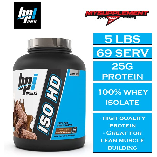 BPI ISO HD 100% isolate 5lbs , WHEY ISOLATE, LEAN MUSCLE, PROTEIN ...