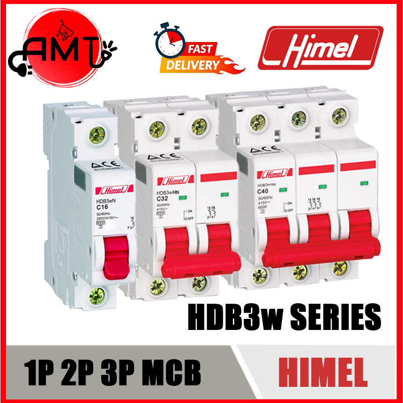 HIMEL HDB3W MCB 6KA 1P 2P 3P | Shopee Malaysia