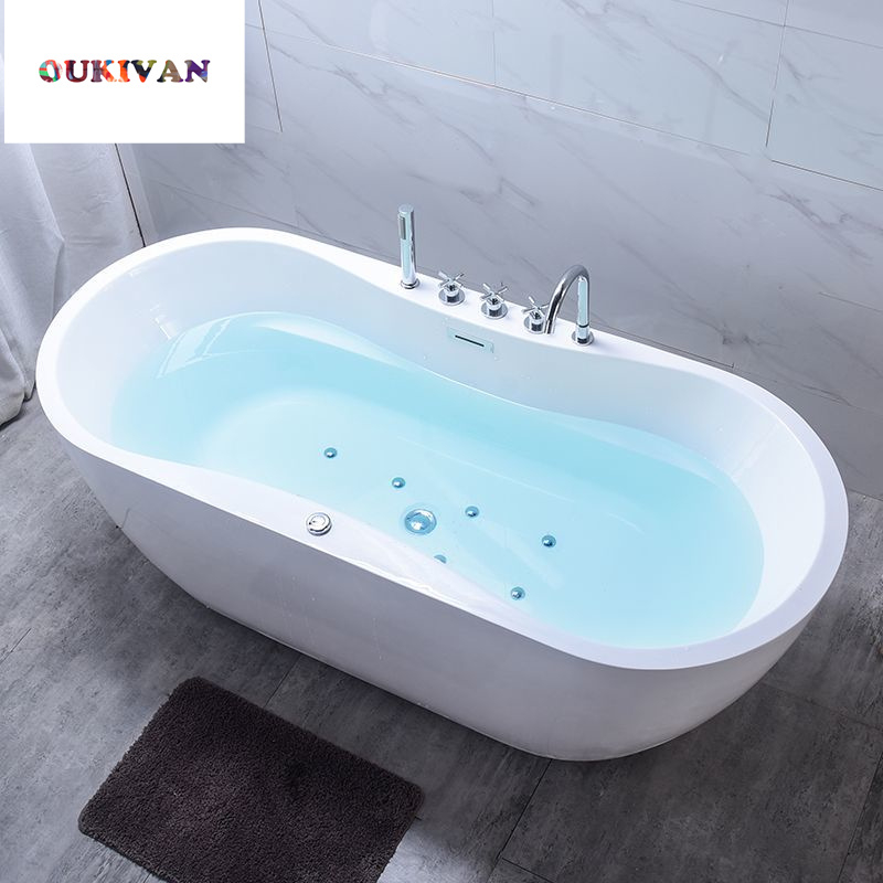 Jacuzzi Bath Tub Tab Mandi Free Standing Adult Acrylic Bubbles Massage ...