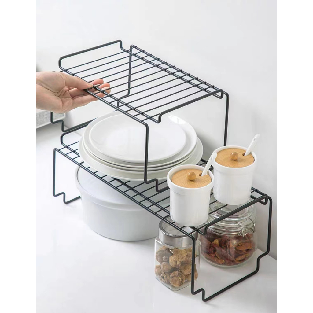 【Ready Stock】Kitchen spice rack organizer seasoning container 2-layer ...