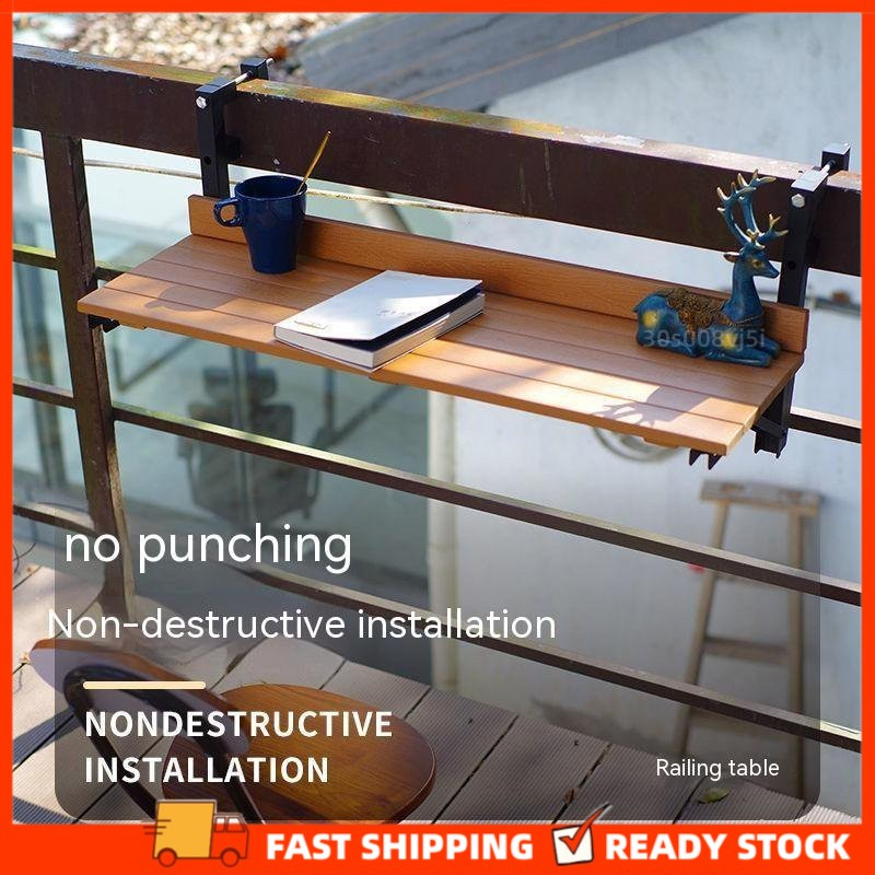 Balcony Folding Railing Hanging Table Outdoor Folding Coffee Table ...