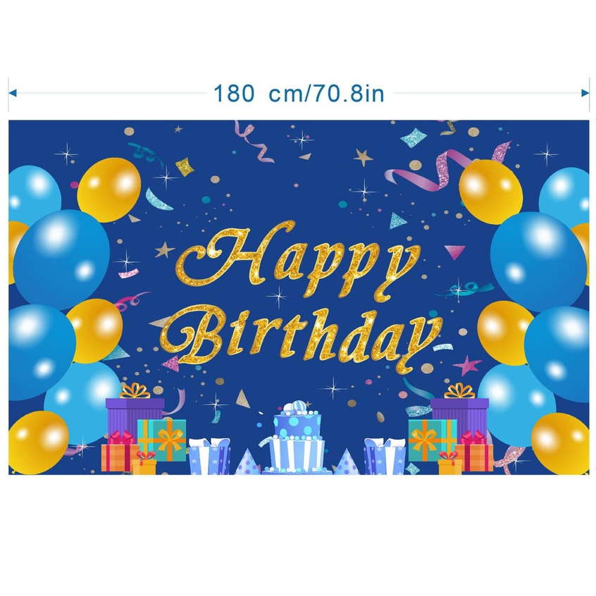 Birthday Party Poster Decoration Reusable Poster Wallpaper Background ...