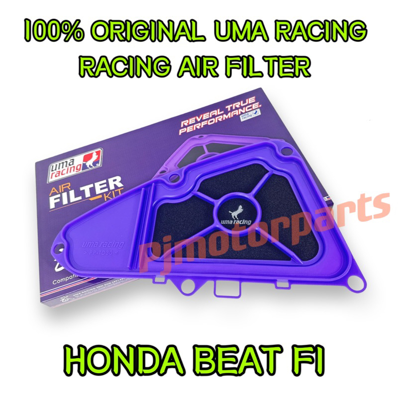 BEAT NEW Fi ( 100% ORIGINAL UMA RACING ) RACING AIR FILTER / PENAPIS ...