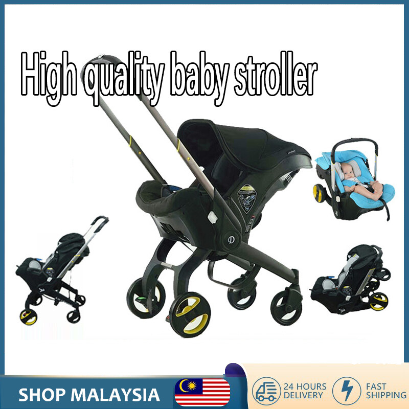 Baby stroller can sit reclining folding four-wheel shock absorber baby ...