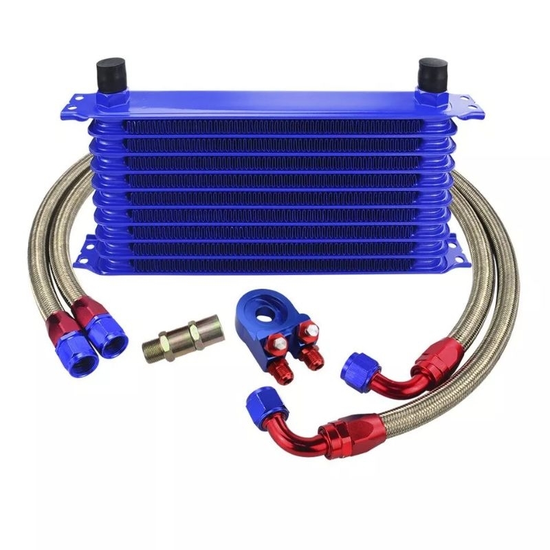 Universal Car Engine Transmission Oil Cooler Kit Set An10 10 Row / 13 ...