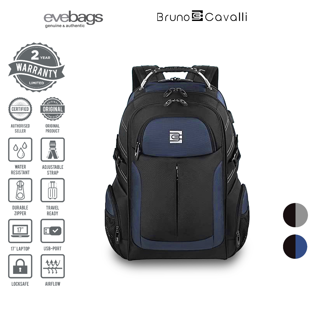 BRUNO CAVALLI Multifunctional 17" Extra Large Computer Laptop Backpack ...