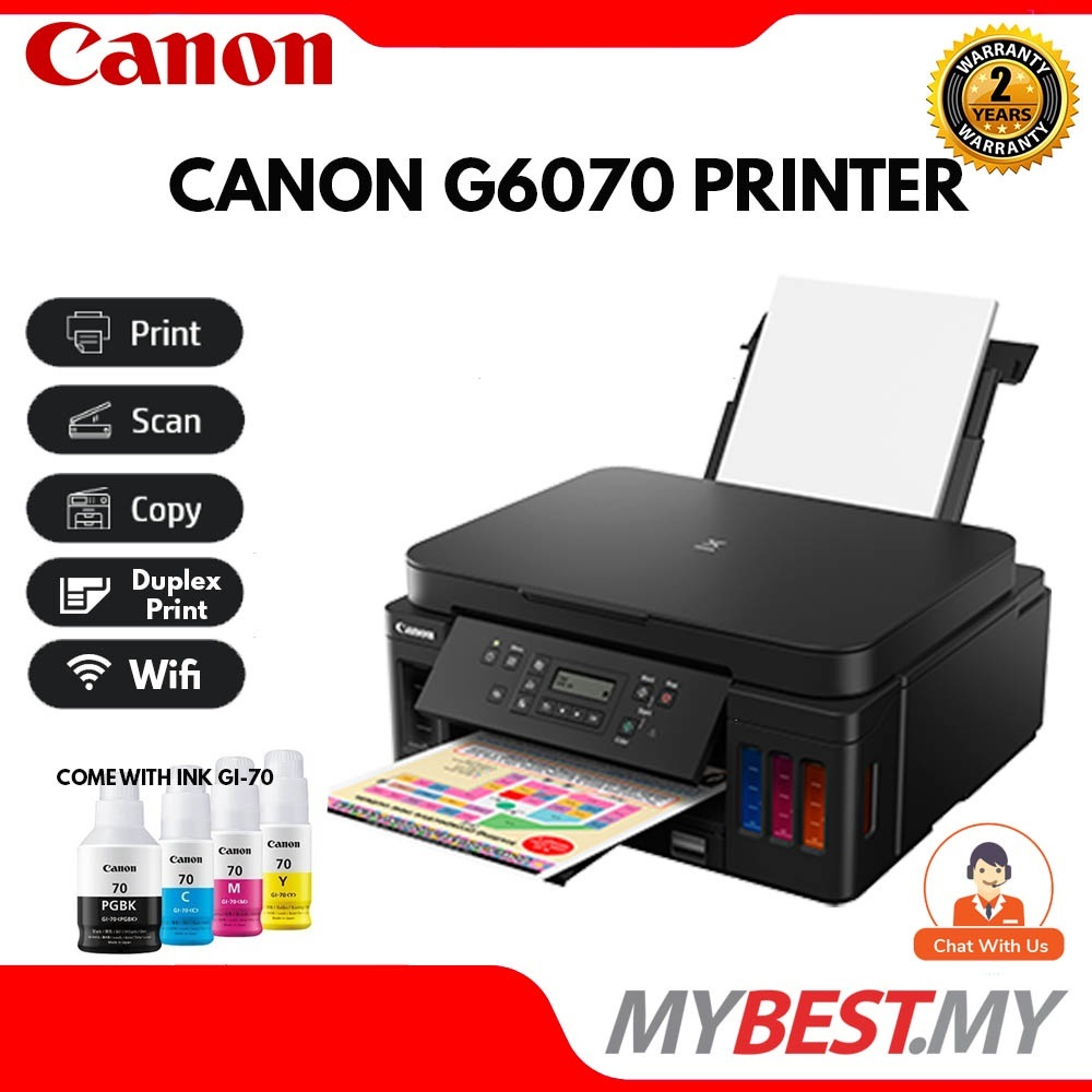 Canon PIXMA G5070 || G6070 || G7070 Ink Tank Wireless All-In-One ...