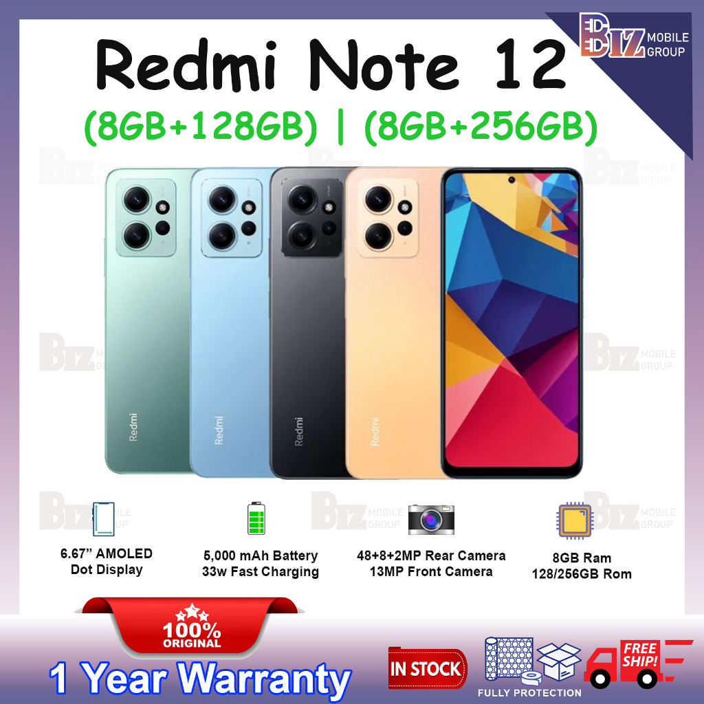 Xiaomi Redmi Note 12 (8GB+128GB) / (8GB+256GB) | Original Xiaomi ...