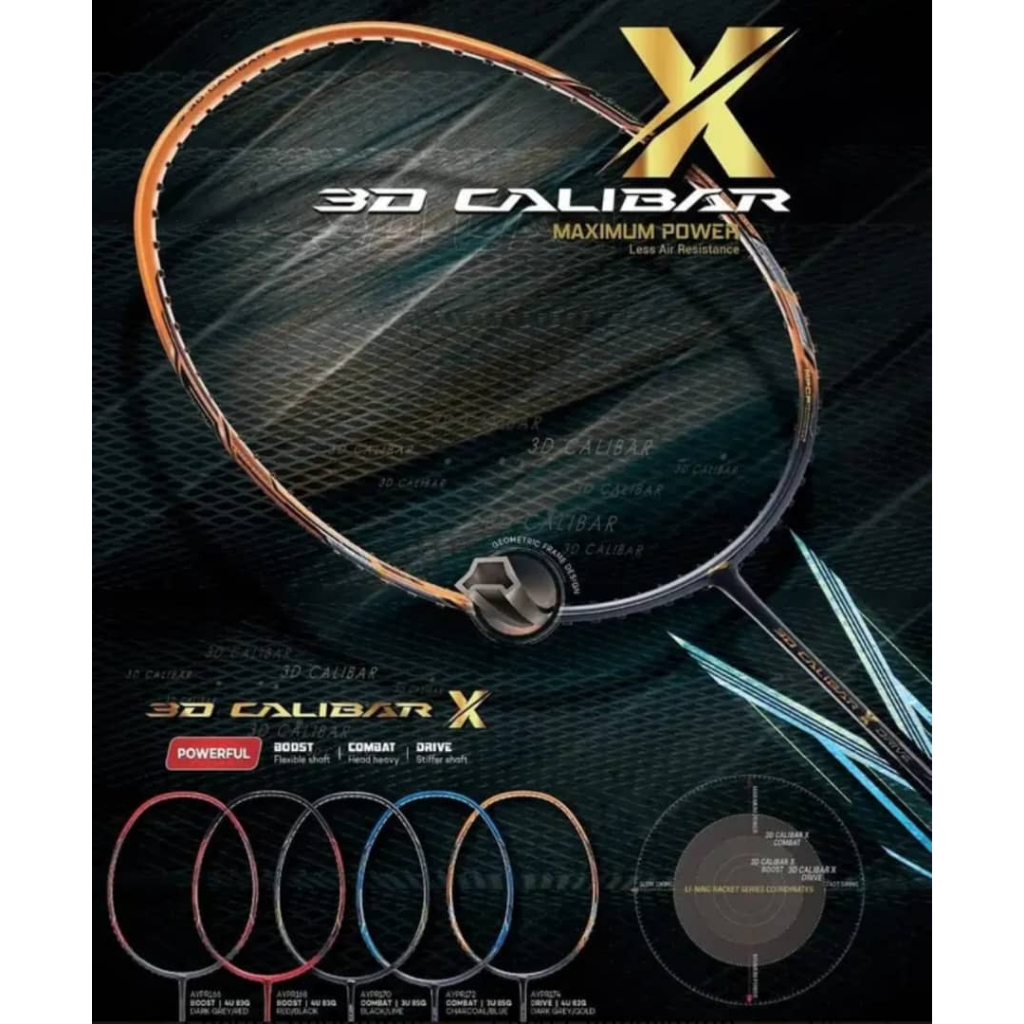 3D CALIBAR X Boost/Combat/Drive - Lining badminton racket | Shopee Malaysia