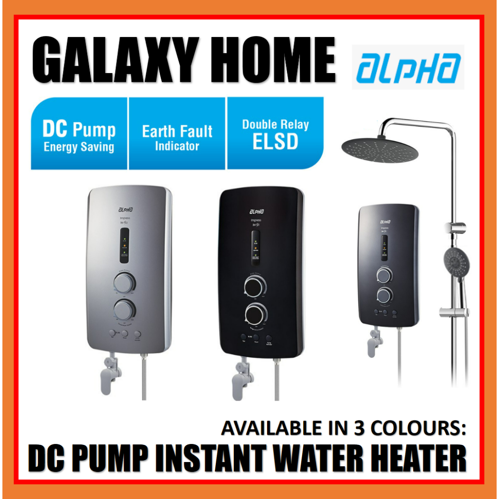 🔥FREE SHIPPING + FREE GIFT🔥 ALPHA IM9i Plus Rain Shower Instant Water Heater (DC Pump) IM9 ...