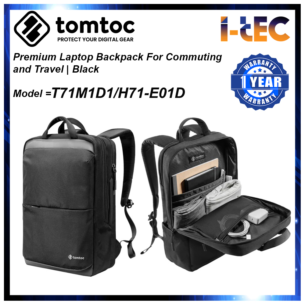 Tomtoc T71/H71-E01D | 15.6-Inch | 22L Premium Urban Laptop Backpack | Shopee Malaysia