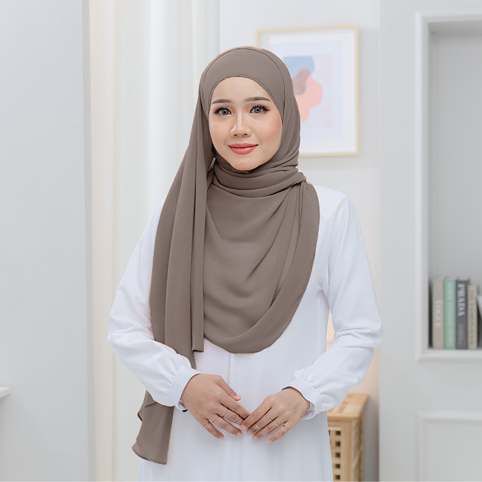 Zephia Tudung Shawl Curve Muna Ombra Plain Panjang Tudung (190m x 70cm) tudung murah tudung ...