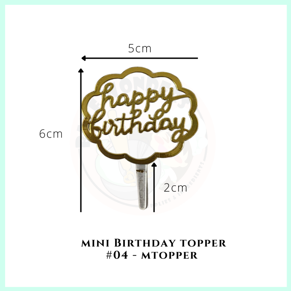 Mini/Cupcake/Muffin Cake Topper/Small Size Cake Topper/Happy Birthday ...