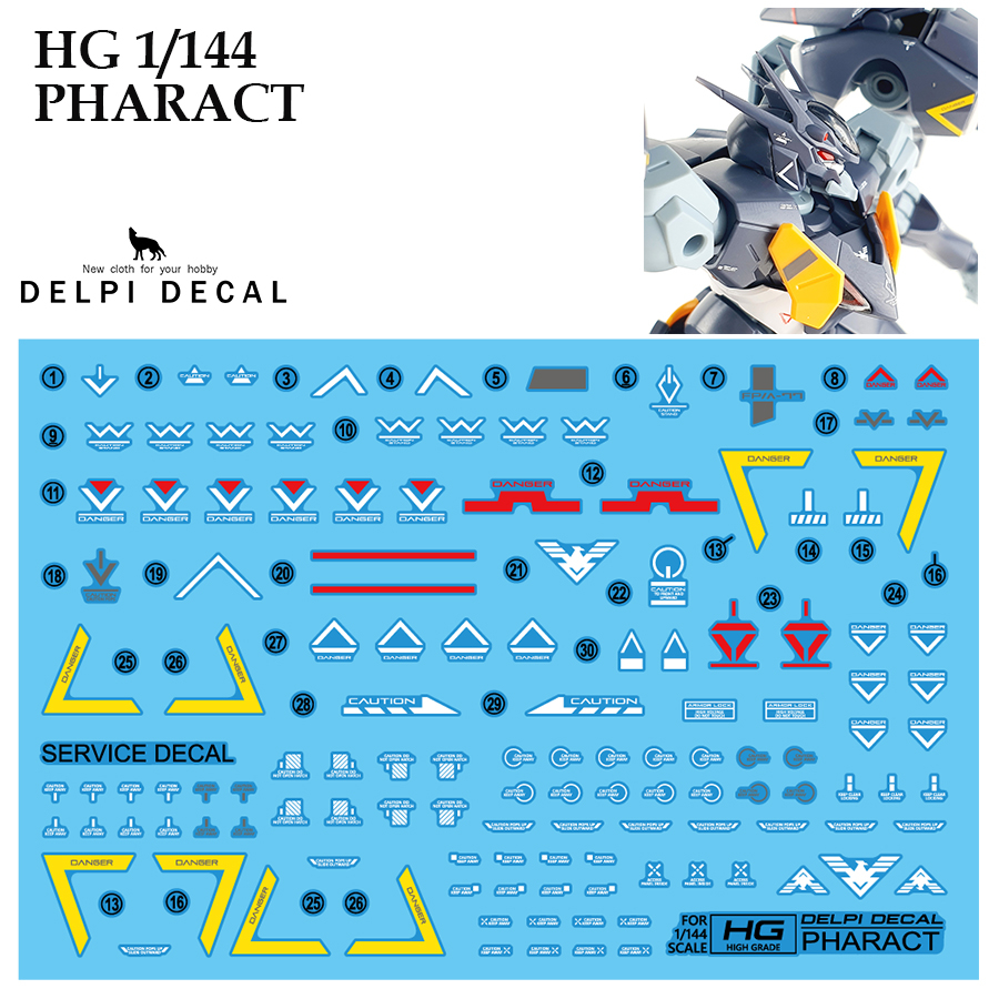 [DELPI DECAL] 381 HG 1/144 PHARACT GUNDAM WATER SLIDE DECAL | Shopee ...