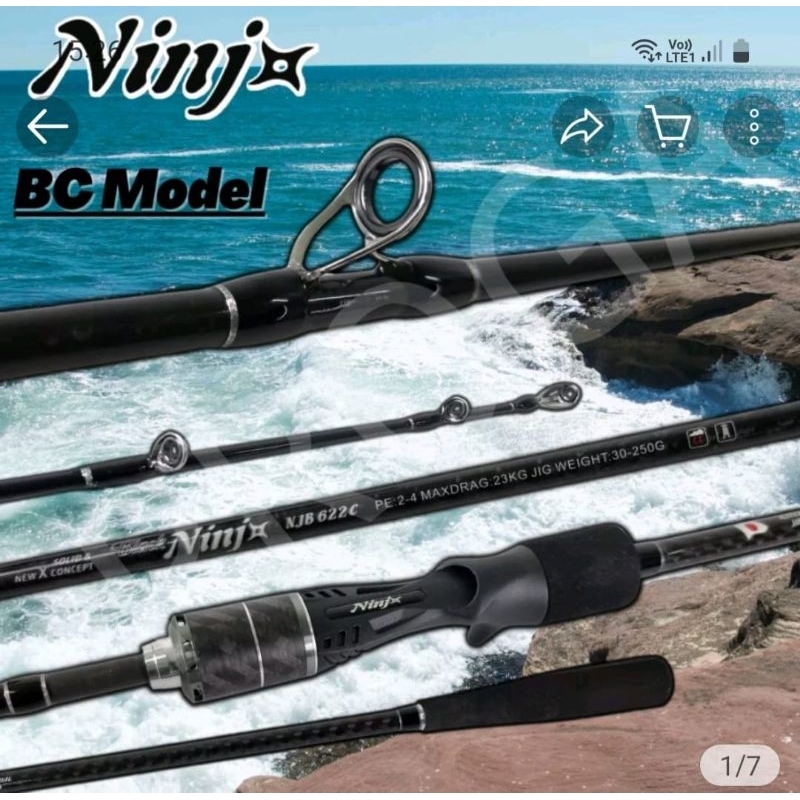 NINJA BLACK NINJA SOLID CARBAN JIGGING ROD | Shopee Malaysia