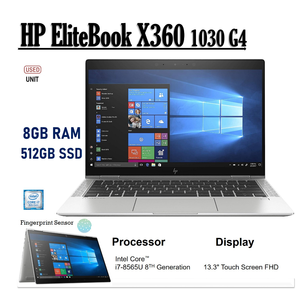 HP EliteBook x360 1030 G4 Core i7-8665U (8th Gen)13.3" Touch FHD IPS ...
