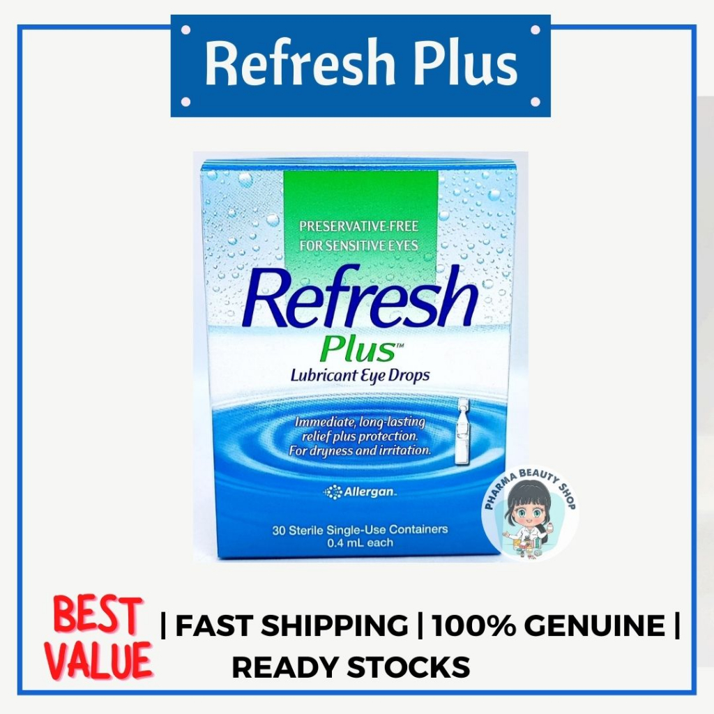 Refresh Plus Lubricant Eye Drops (30 x 0.4ml) | Shopee Malaysia